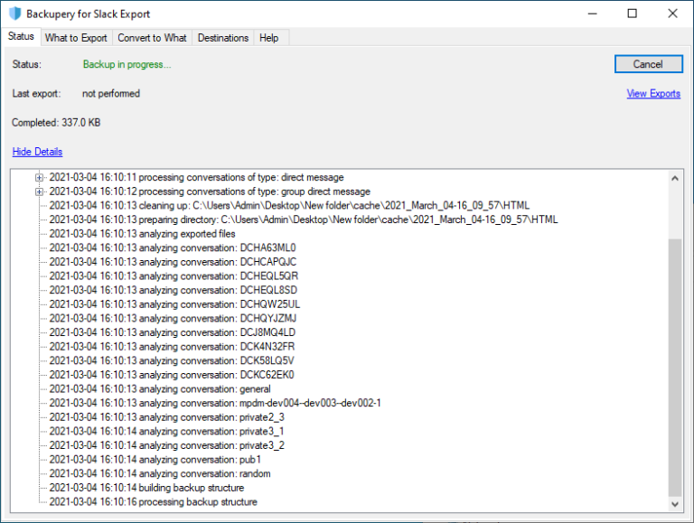 Сonvert Slack Exports to readable format and download Slack Files
