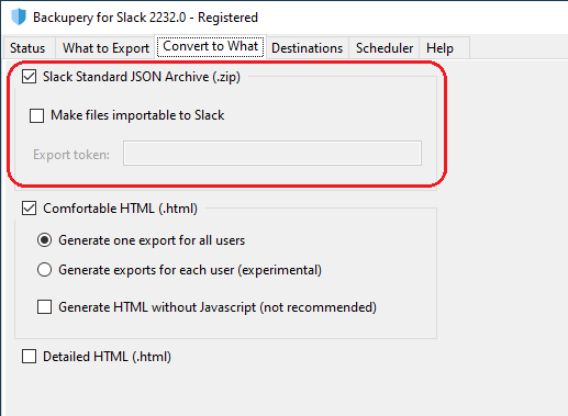 Backupery Output Formats - Backupery
